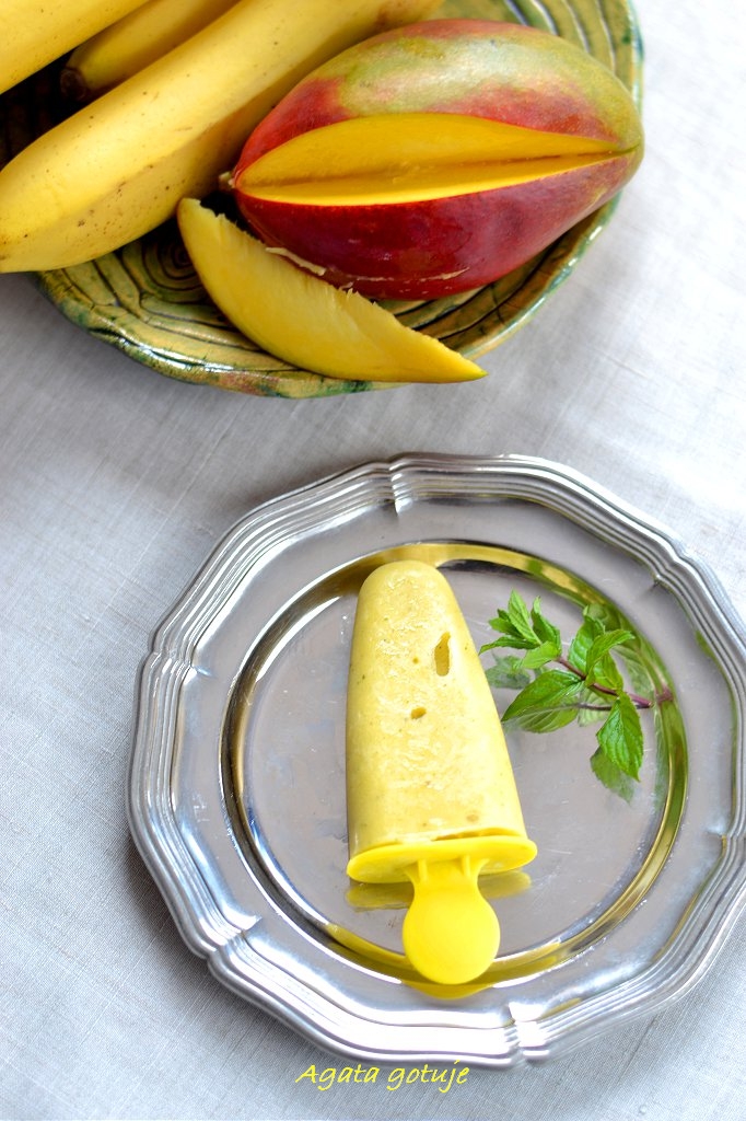Lody banan-mango z miętą – Kobieta Wszechjedząca